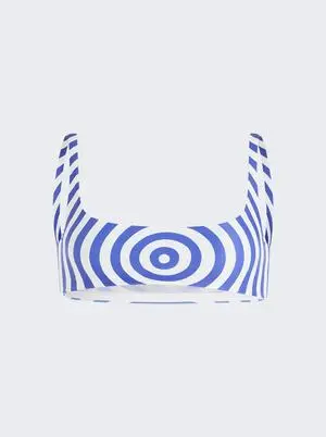 JEAN PAUL GAULTIER Lycra Micro Target Bra Blue - Navy