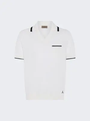 AMAN TENNIS CLUB Knitted Tennis Polo Natural