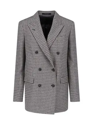Tagliatore J-Jasmine Double-Breasted Blazer Gray
