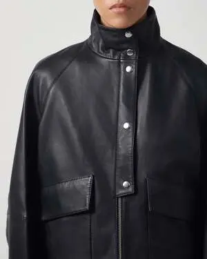 BY MALENE BIRGER Suzanne Leather Jacket - Black