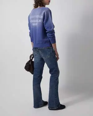 Acne Studios Washed Logo Sweatshirt - Navy