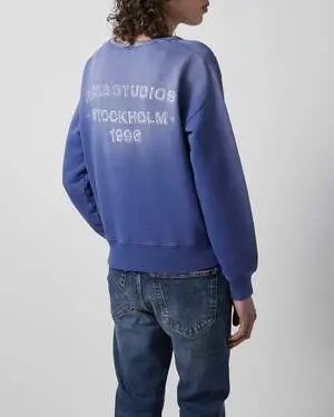 Acne Studios Washed Logo Sweatshirt - Navy