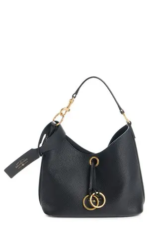 Balenciaga Small Carrie Grained Leather Hobo Bag - 1000 Black