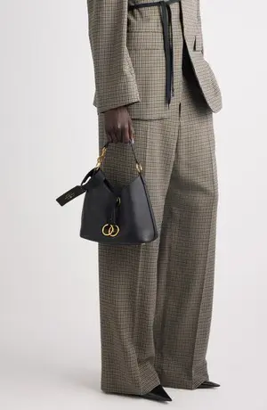 Balenciaga Small Carrie Grained Leather Hobo Bag - 1000 Black