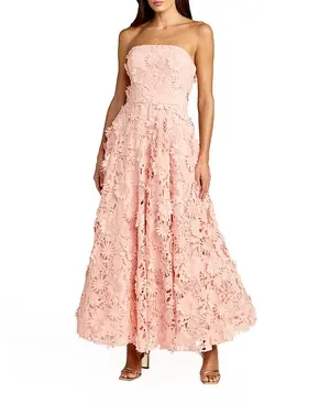 Strapless Lace Midi Cocktail Dresses