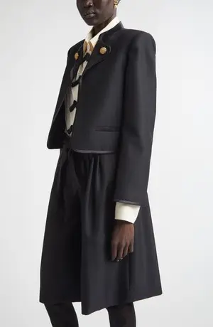 Valentino Garavani Wool And Mohair Crop Jacket