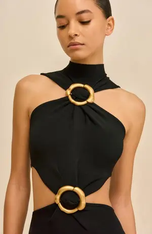 Cult Gaia Ambar Cutout Sleeveless Dress - Black