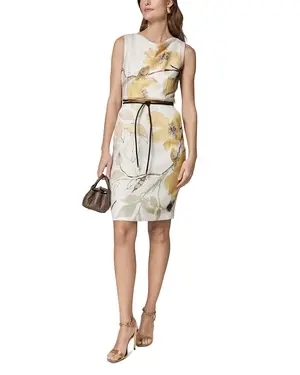 Donna Karan New York Sleeveless Cowl Neck Belted Sheath Dress