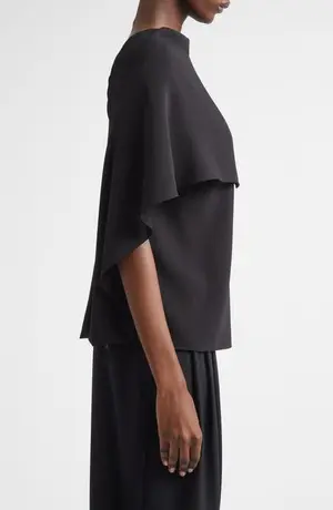 Michael Kors Wool Crepe Cape Top