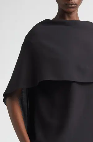 Michael Kors Wool Crepe Cape Top