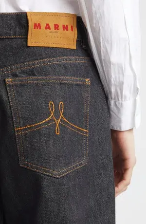 Marni Floral Embellished Carrot Fit Jeans - Emb99blublack