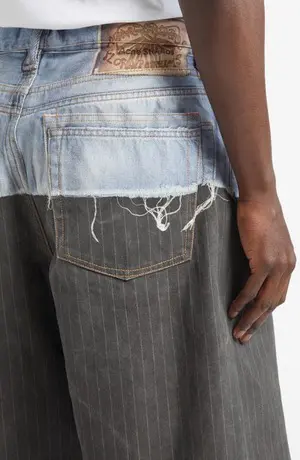 Acne Studios 1981 Loose Fit Trompe L'oeil Pinstripe Jeans