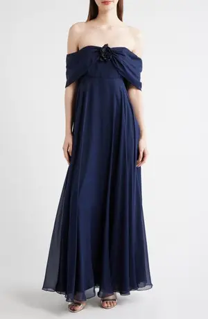 Sachin & Babi Rebecca Rosette Gown