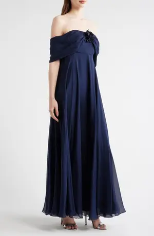 Sachin & Babi Rebecca Rosette Gown