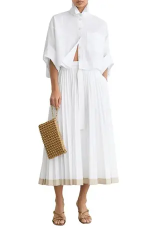 REISS Allora Pleated Skirt