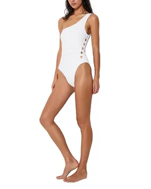 REISS Palma One-shoulder One-piece Swimsuit - Ivory