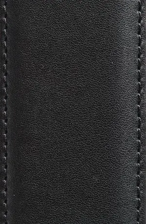 Veronica Beard Resin Buckle Leather Belt - Black