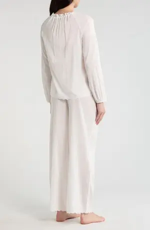 REFORMATION Paloma Relaxed Fit Organic Cotton Blend Pajamas - Ivory