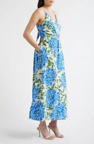 CECE DUPRAZ Floral Cotton Midi Dress