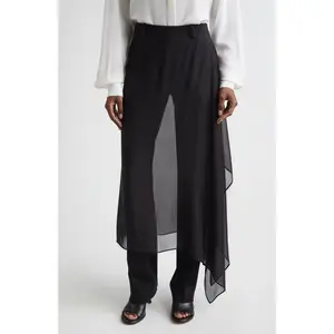 Michael Kors Veiled Stretch Virgin Wool Trousers - Black