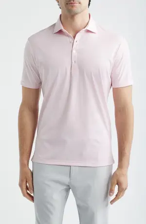 Johnnie-o Elba Top Shelf Cotton Blend Piqué Polo - Pamplemousse