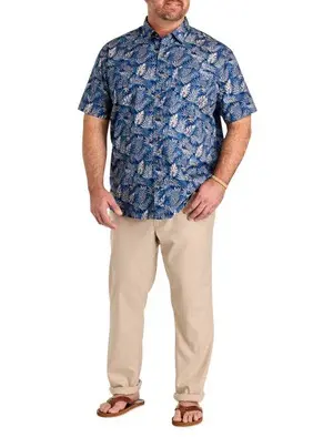 OAK HILL BY DXL Big & Tall Pineapple Print Sport Shirt
