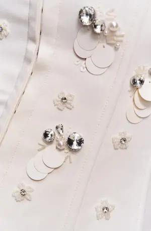 GUIZIO Embellished Oversized Blazer