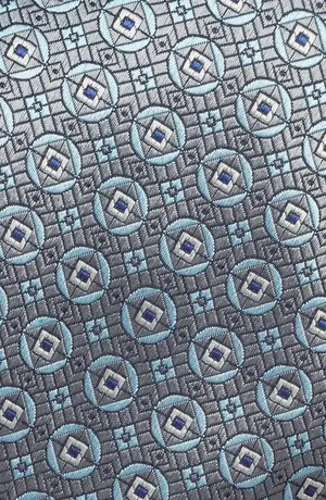 Canali Medallion Standard Neck Tie - Grey