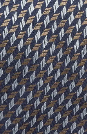 Canali Geometric Silk Neck Tie