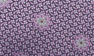 Canali Flower Embroidered Silk Tie - Purple