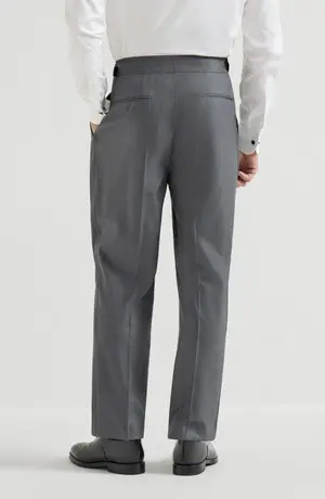 Brunello Cucinelli Tuxedo Trousers - Medium Grey
