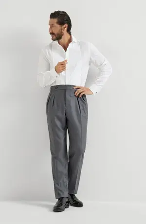 Brunello Cucinelli Tuxedo Trousers - Medium Grey