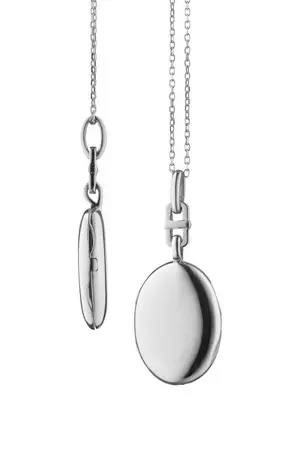 Monica Rich Kosann Eve Slim Oval Locket Necklace