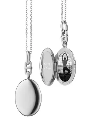 Monica Rich Kosann Eve Slim Oval Locket Necklace