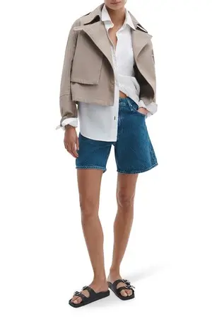 Rag & Bone Kaia High-waisted Denim Shorts - Cornflower