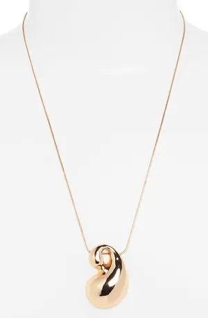 OPEN EDIT Curved Teardrop Pendant Necklace