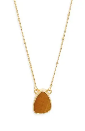 KIARA BY KI-ELE Orion Tiger's Eye Pendant Necklace - Gold