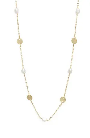 KIARA BY KI-ELE Ella Freshwater Pearl Chain Necklace - Gold