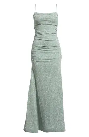 EMERALD SUNDAE Glitter Mermaid Gown