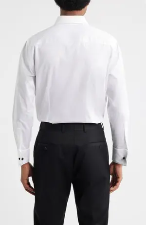 JACK VICTOR Edmund Cotton Twill Tuxedo Shirt