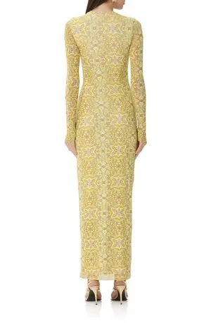 AFRM Didi Print Long Sleeve Maxi Dress - Sunlight Tile
