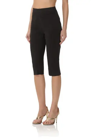 AFRM Calla Faux Leather Capri Pants - Noir