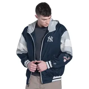 PRO PLAYER New York Yankees Legacy Lightweight Full-zip Hooded Jacket - Navy