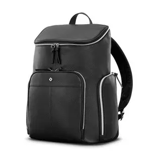 SAMSONITE Leather Backpack - Black