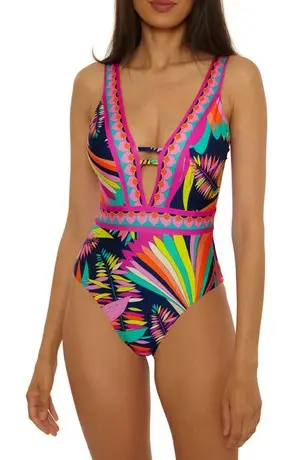 Trina Turk Paralia Plunge One-piece Swimsuit