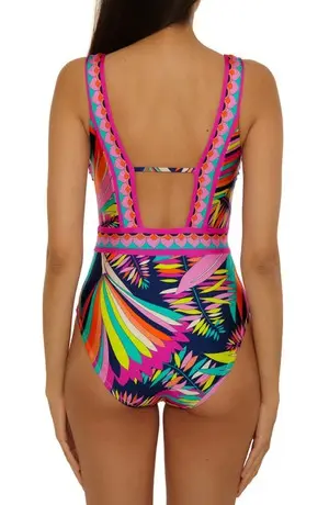 Trina Turk Paralia Plunge One-piece Swimsuit