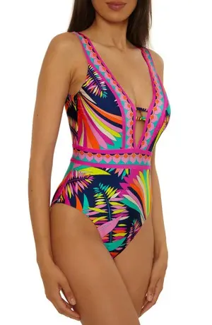 Trina Turk Paralia Plunge One-piece Swimsuit