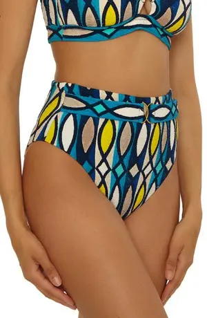 Trina Turk Paros Belted High-waist Bikini Bottoms