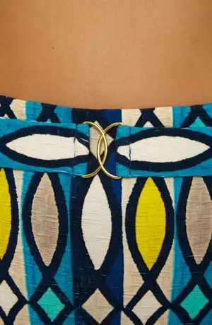 Trina Turk Paros Belted High-waist Bikini Bottoms