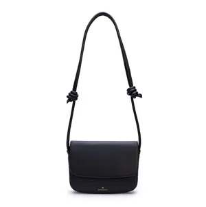 LA PORTEGNA Lucia Shoulder Bag With Knots - Black